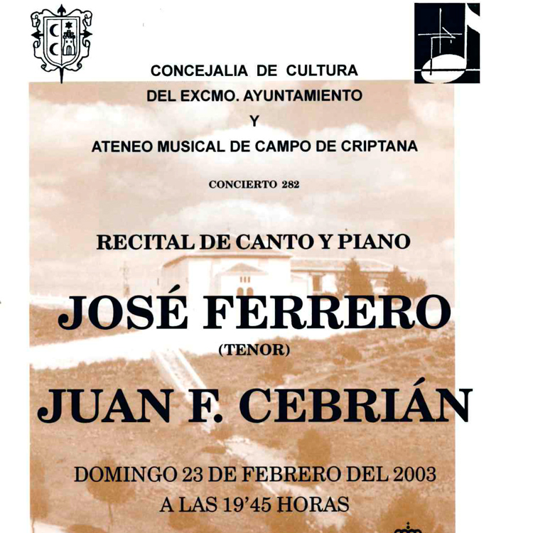 José Ferrero y Juan Fernando Cebrián - Ateneo Musical Criptana